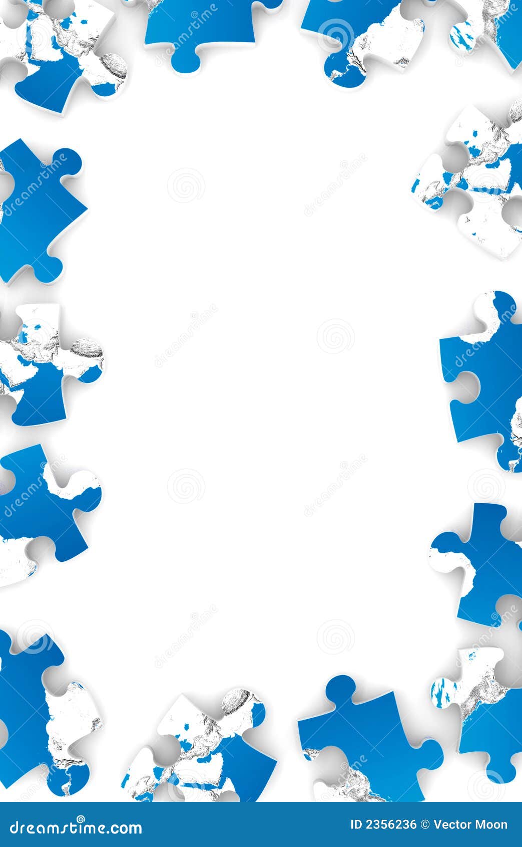 Frame from puzzles stock illustration. Illustration of globe - 2356236