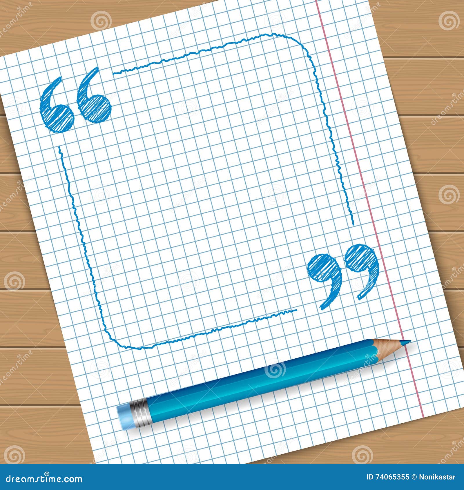 Frame with quotation marks stock vector. Illustration of graphic - 74065355