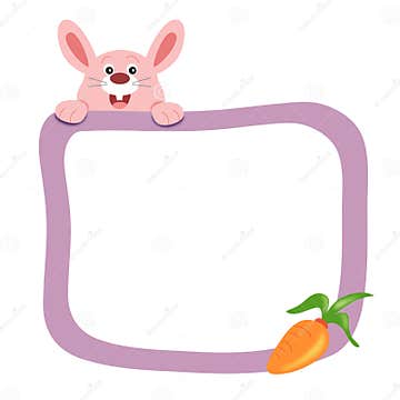 Frame with rabbit stock illustration. Illustration of smiling - 23499912