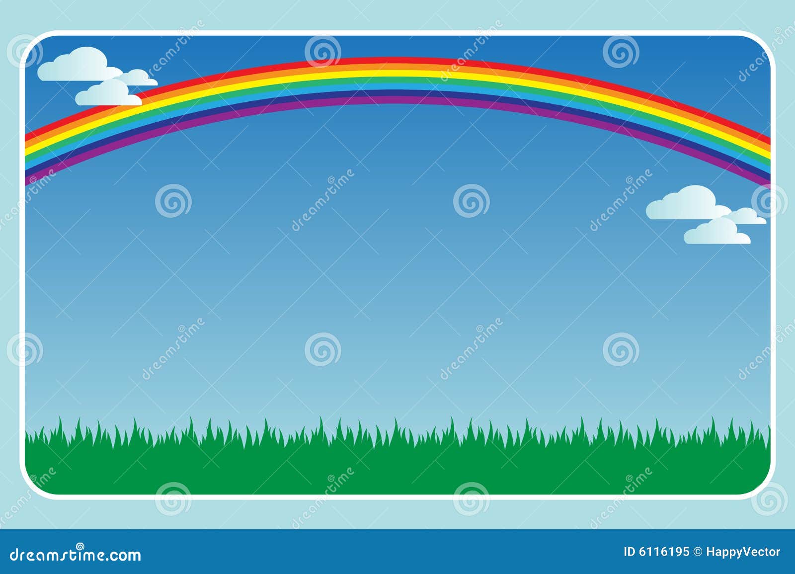Frame with a rainbow stock vector. Illustration of flower - 6116195