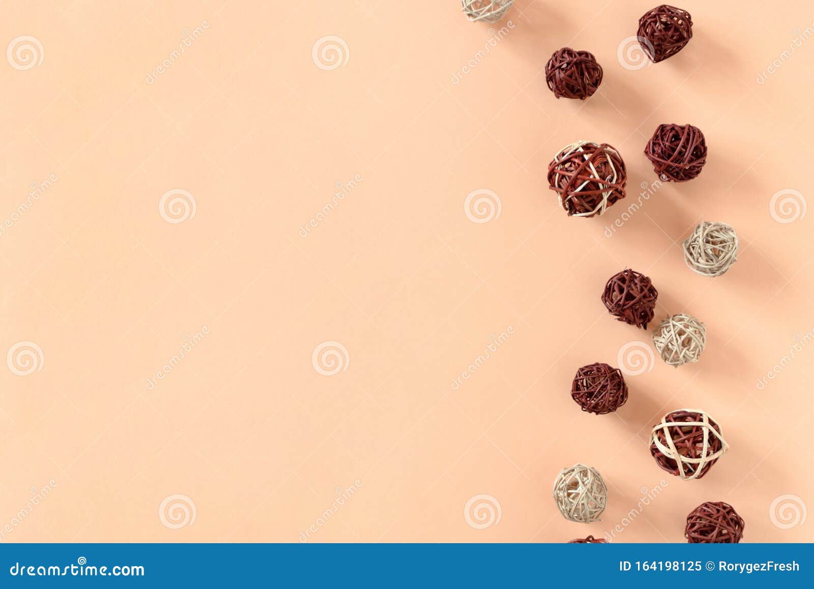 Frame of rattan balls stock image. Image of wooden, nature - 164198125
