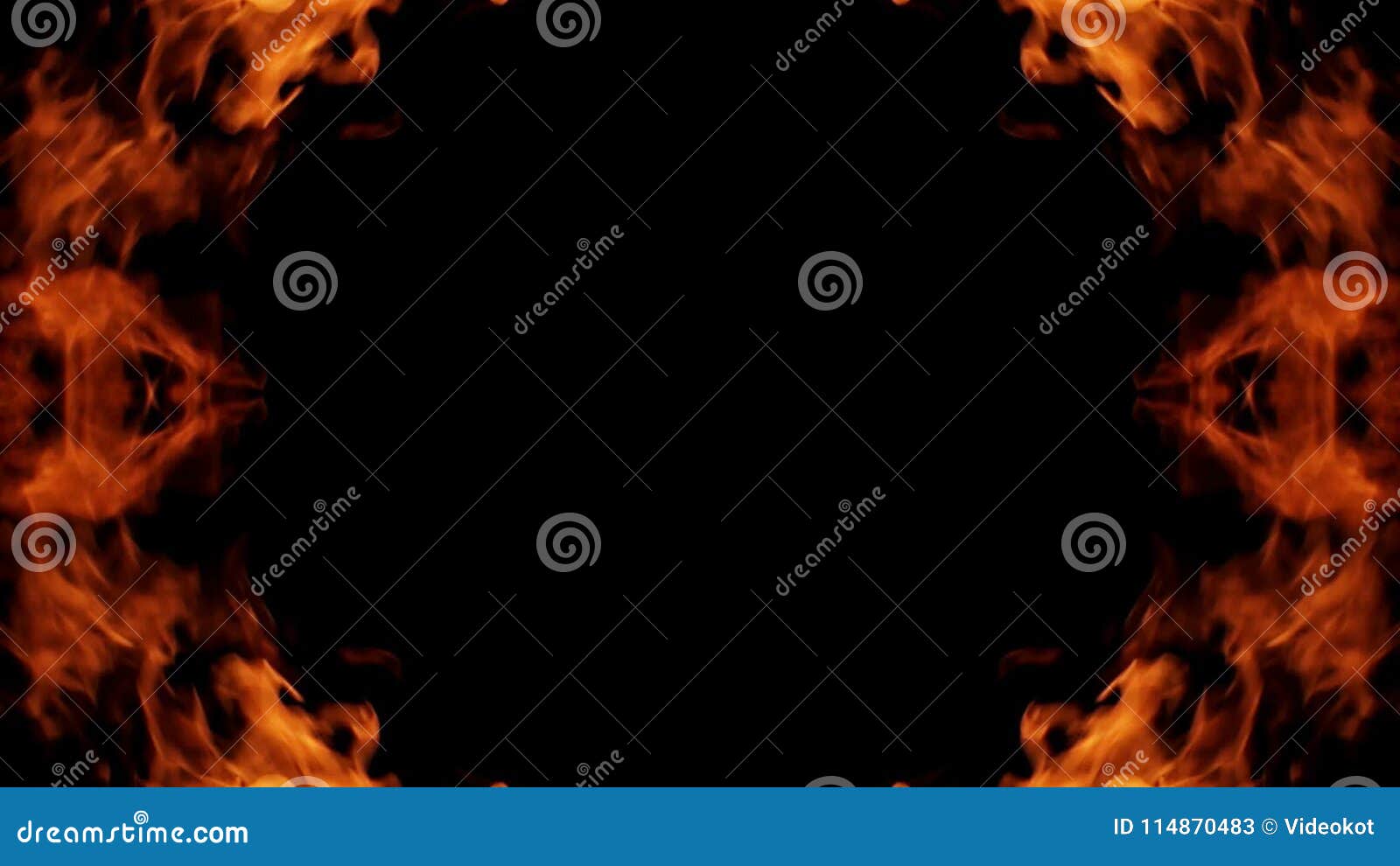 Frame of Real Fire for Title in Center, Looped Video Stock Video ...