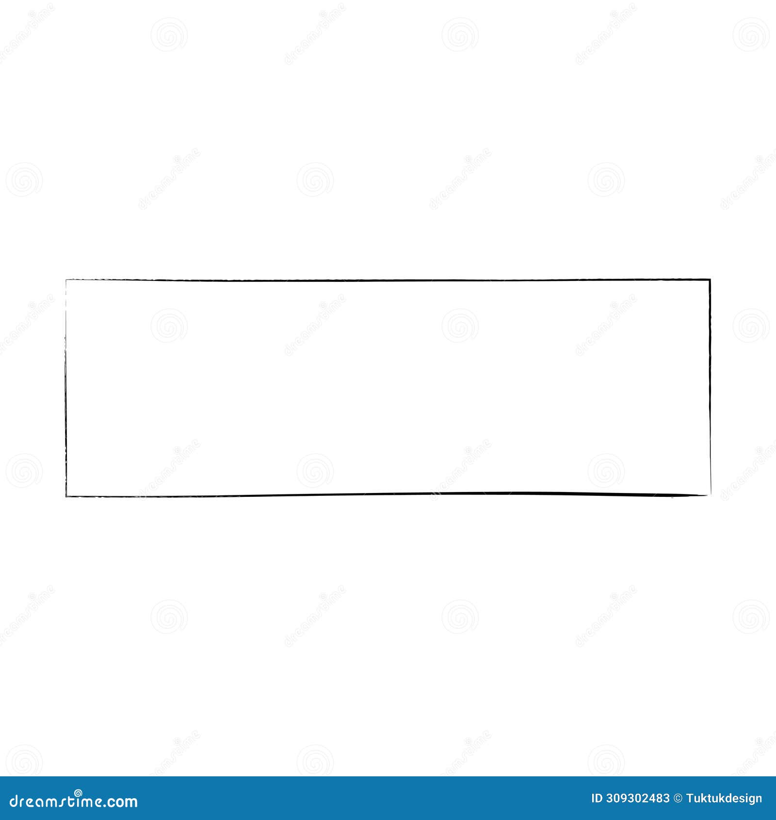 Frame Rectangle Elongated Element, Outline Border Grunge Shape Icon ...