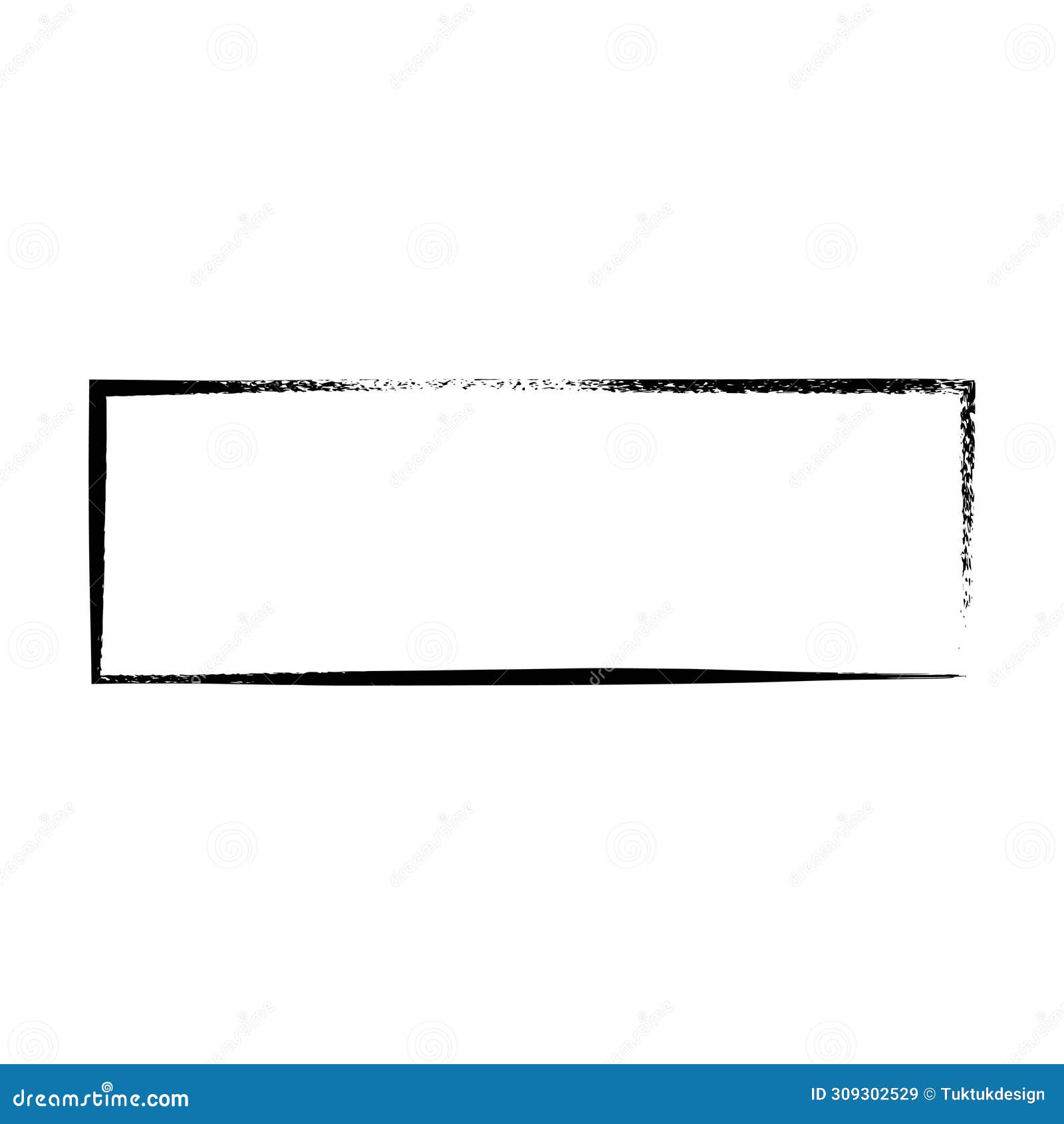 Frame Rectangle Elongated Element, Outline Border Grunge Shape Icon ...