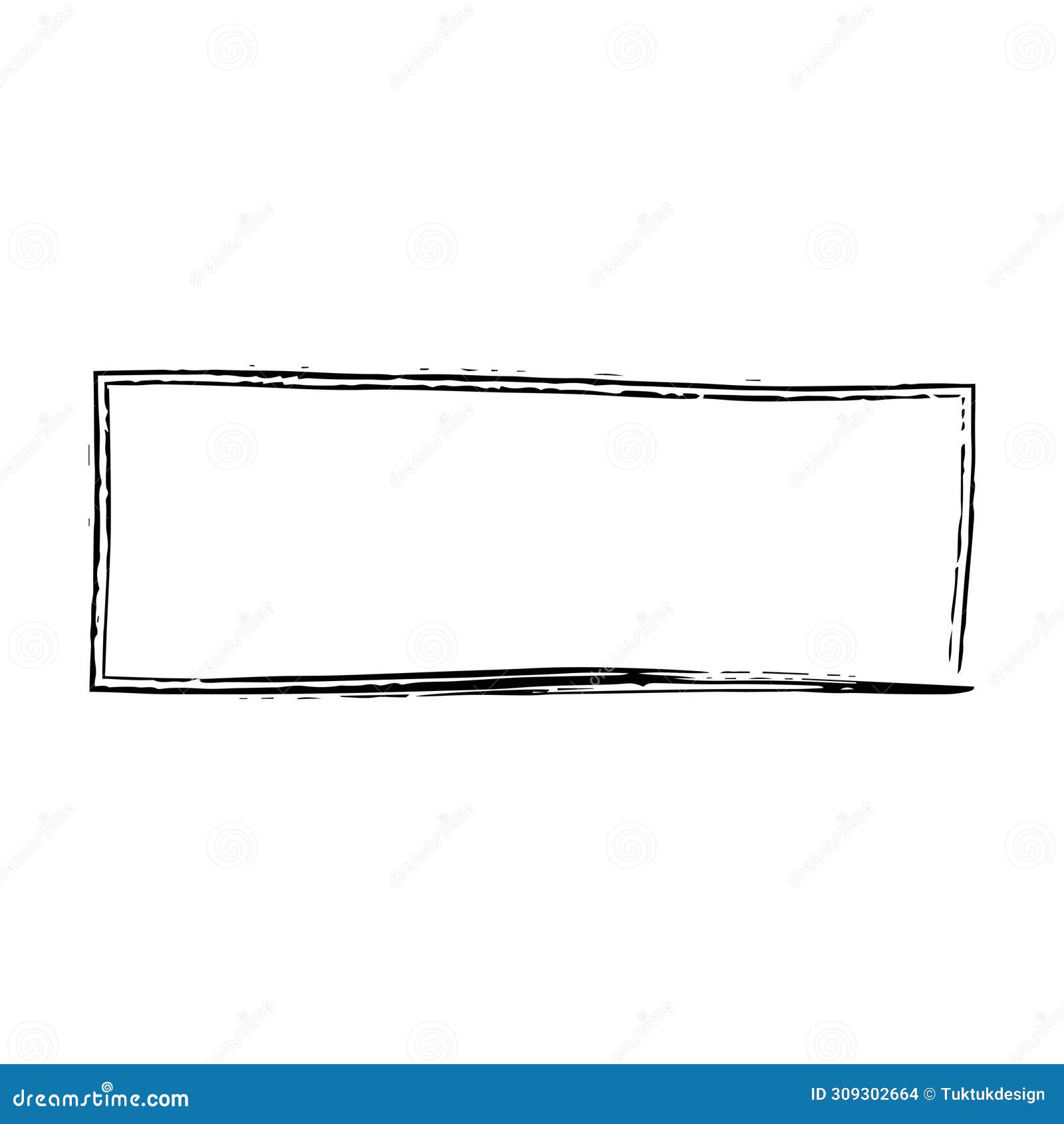 Frame Rectangle Elongated Element, Outline Border Grunge Shape Icon ...