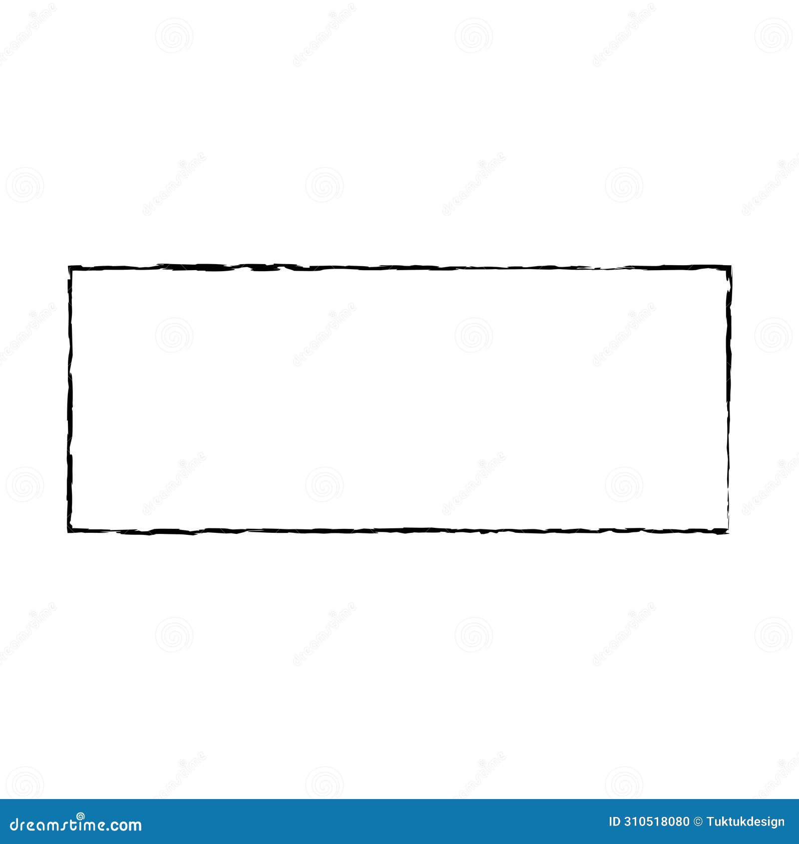 Frame Rectangle Elongated Texture Element, Outline Border Grunge Shape ...