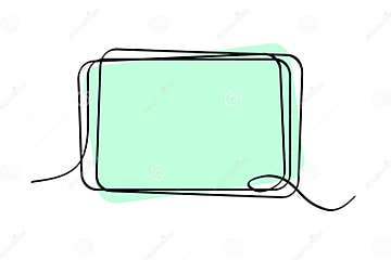 Simple Rectangle Vector Hand Draw Sketch Black Vector Line Art ...