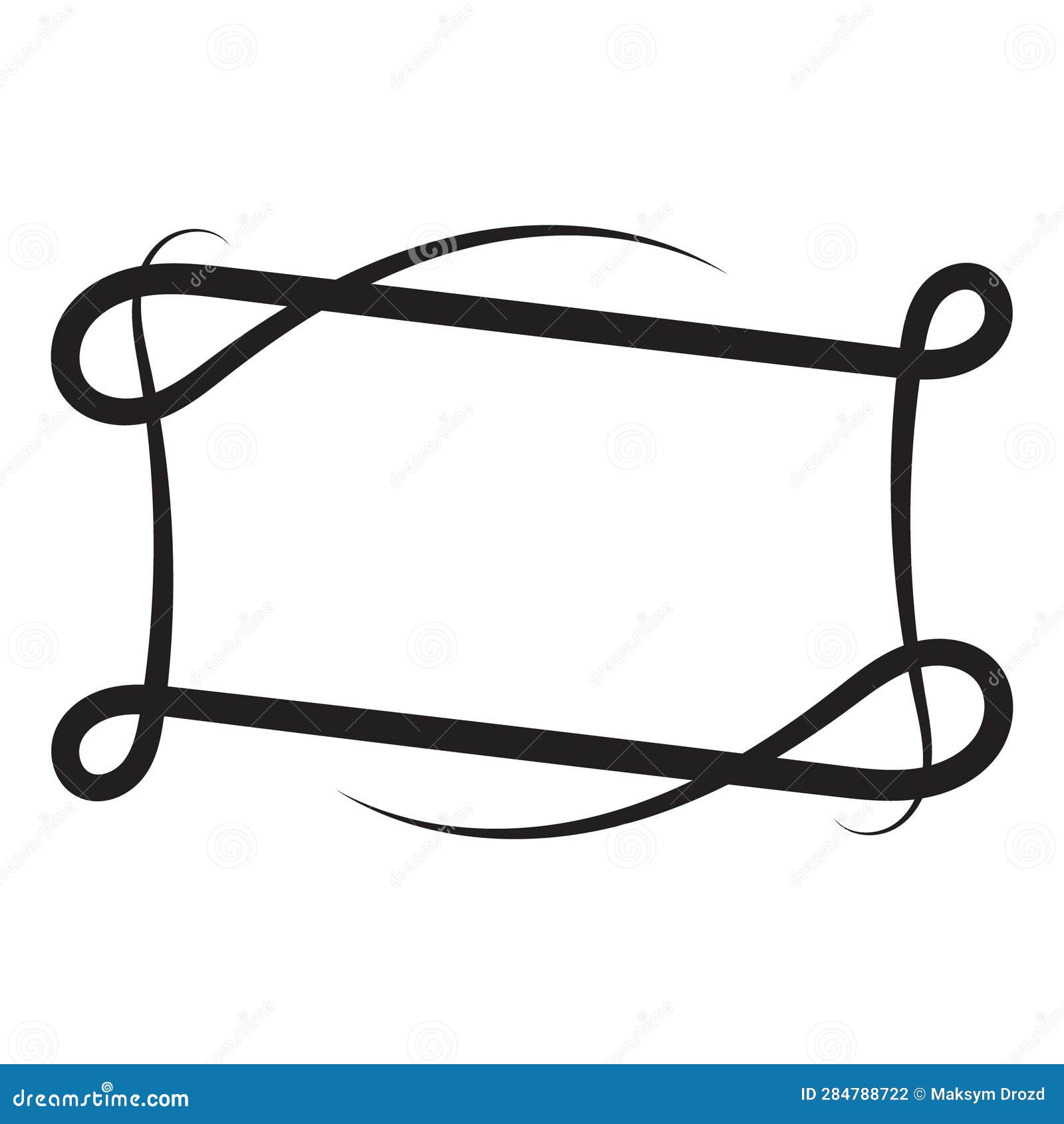 Frame Rectangle of Wavy Line. Design Element. Vector Illustration ...