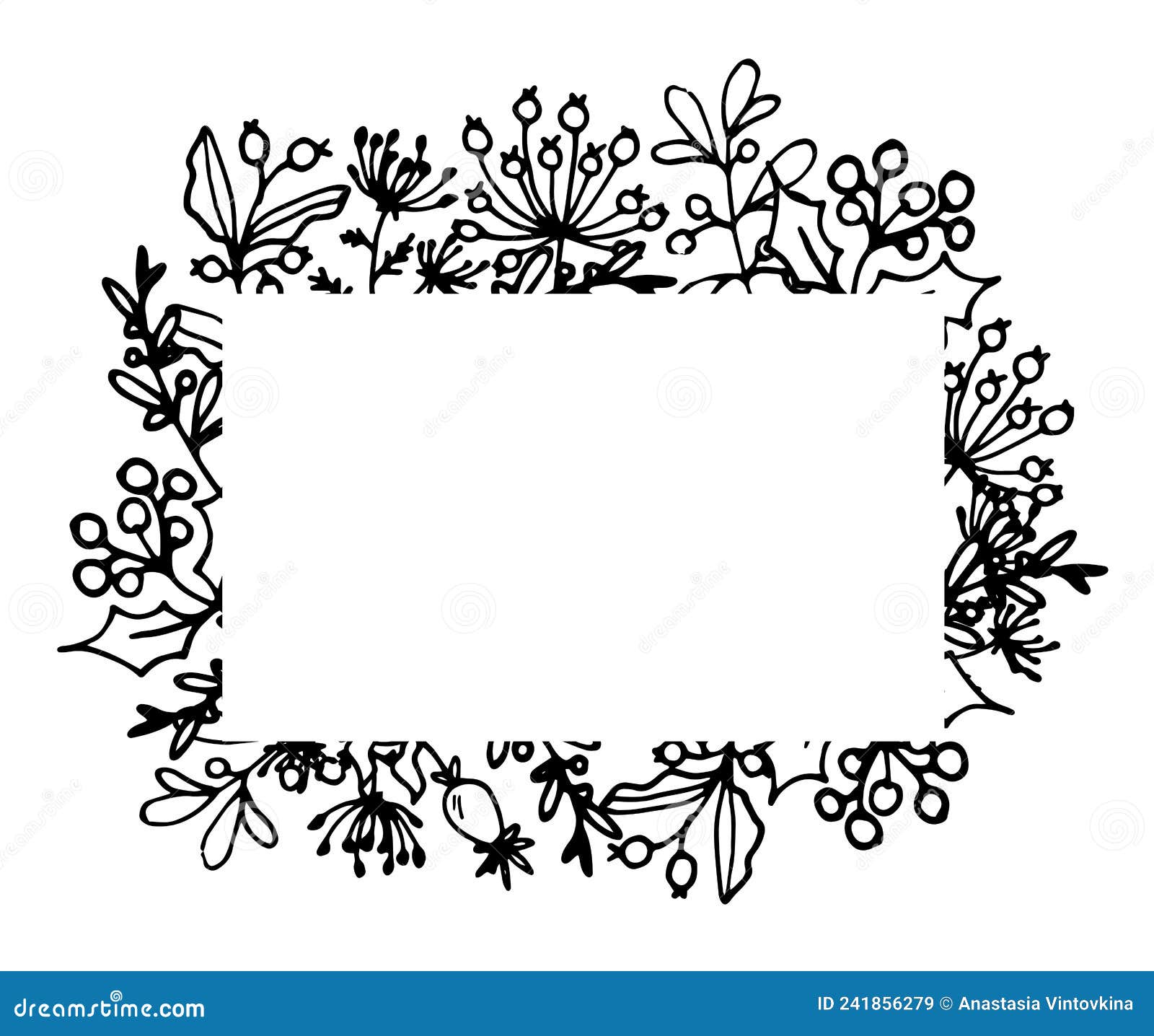 Rectangular Doodle Line Art Frames Vector Set | CartoonDealer.com ...