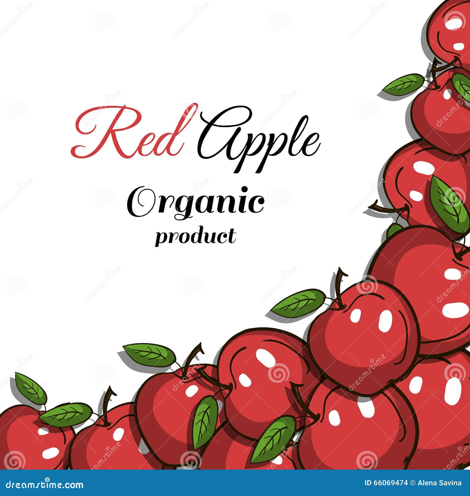 Frame Red Apples stock vector. Illustration of abstract - 66069474