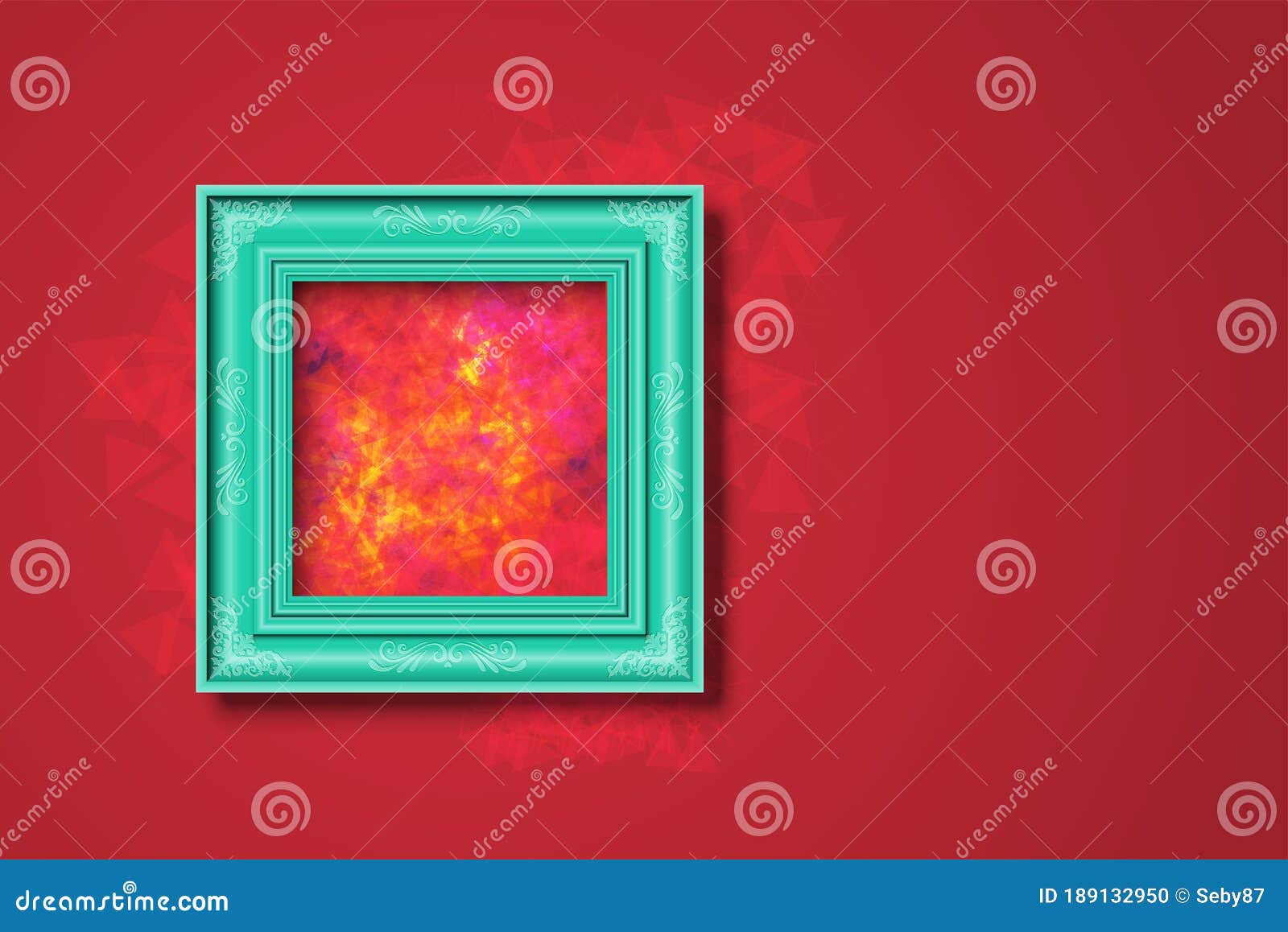 Frame on a Red Background, Vector Stock Vector - Illustration of ...