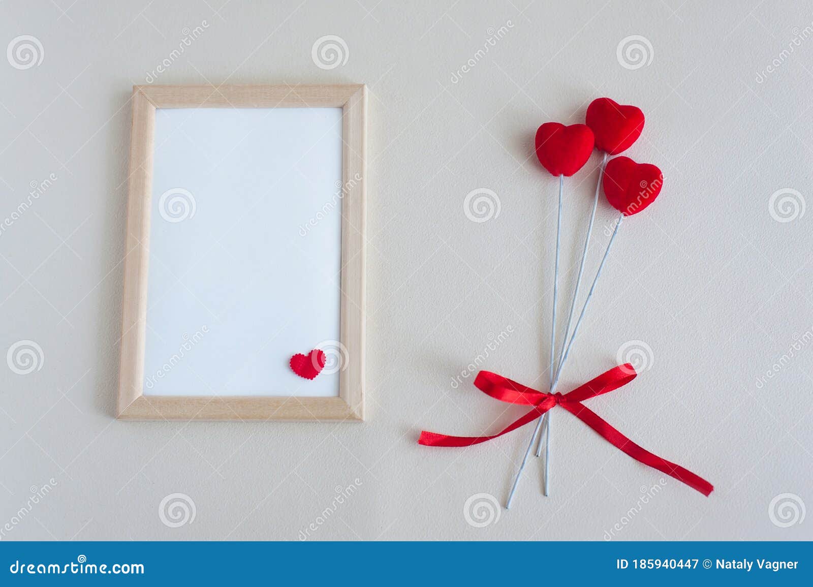 Frame with a red heart stock image. Image of gift, wedding - 185940447