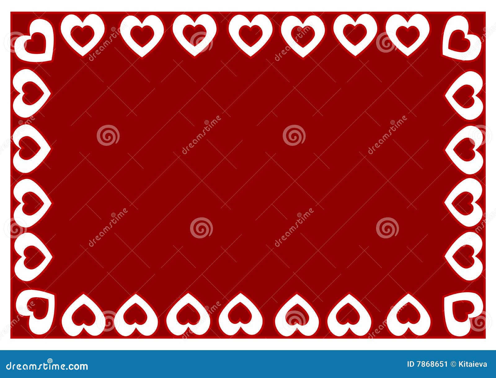 The frame of red hearts. stock illustration. Illustration of abstract ...