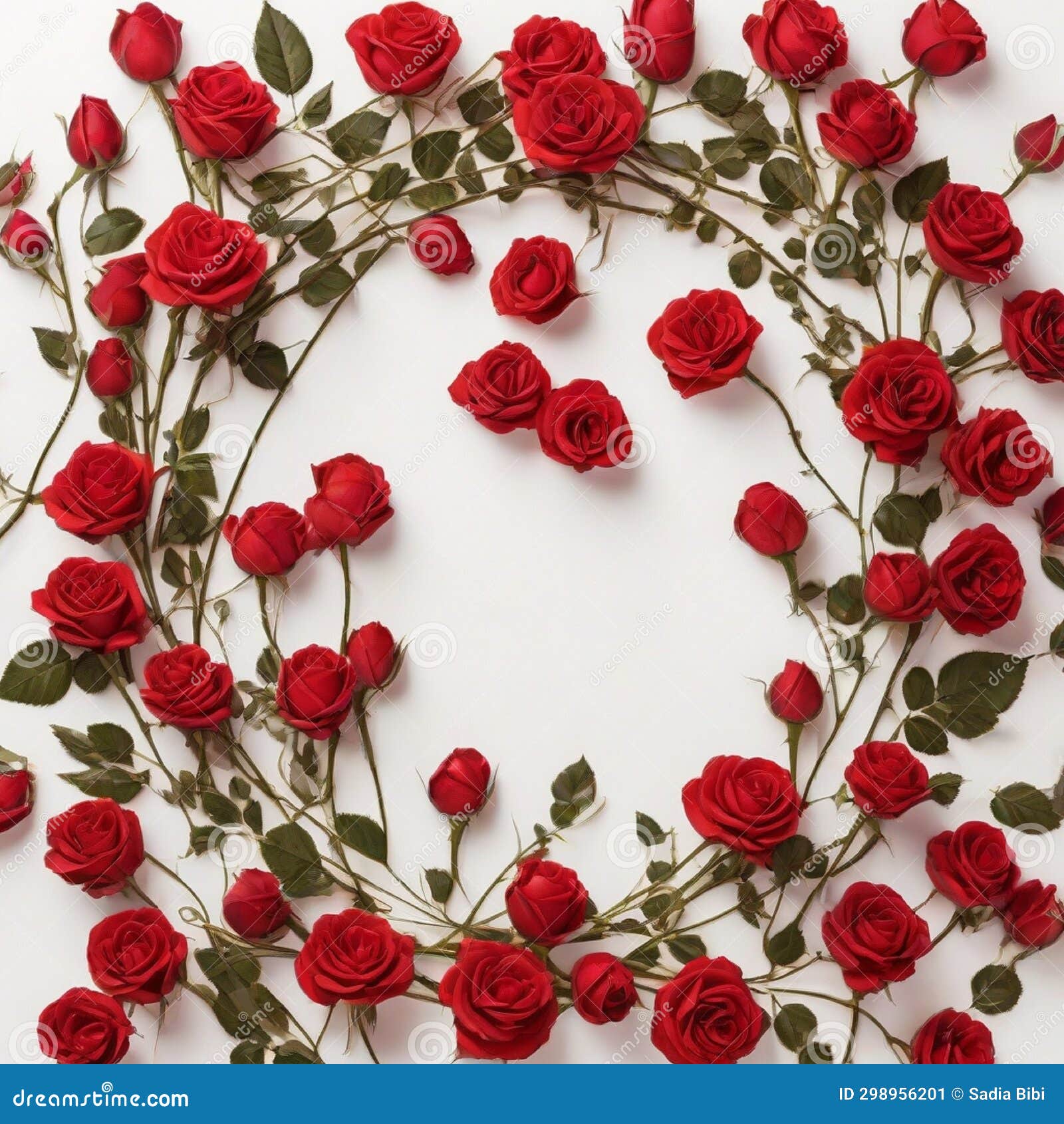 Frame of red roses stock illustration. Illustration of leaves - 298956201