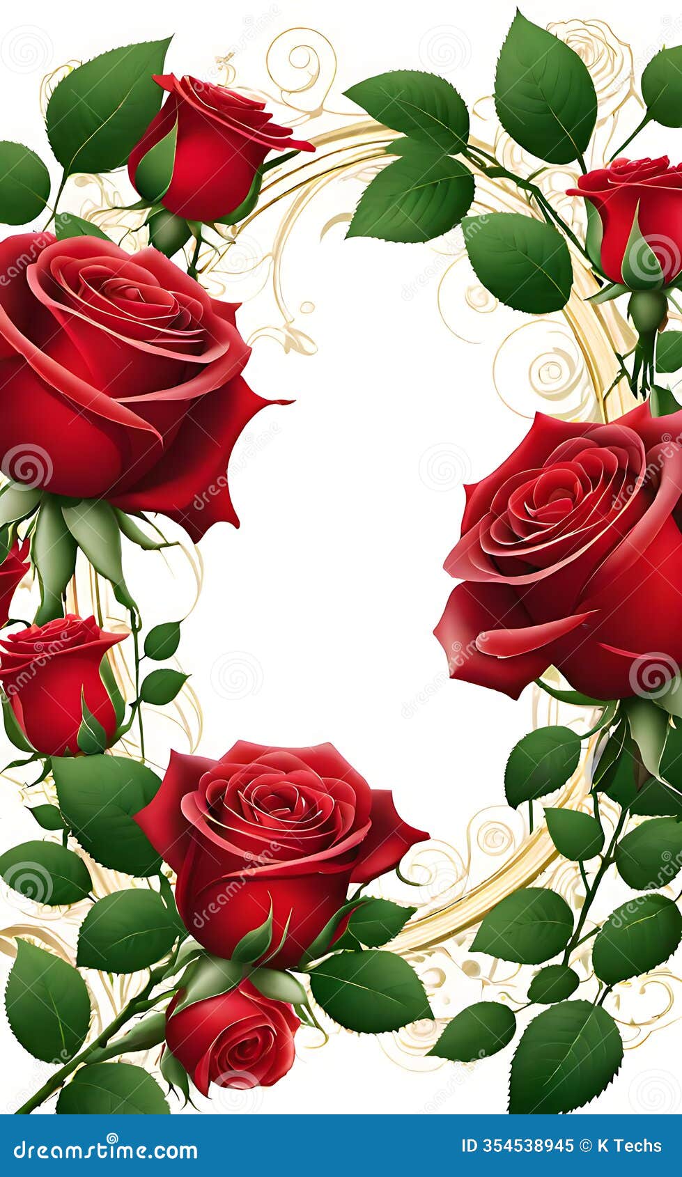 A frame of red roses stock image. Image of frame, flower - 354538945