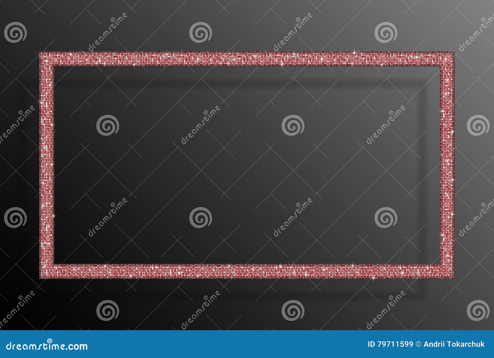 Frame Red Sequins Rectangle. Glitter, Sparkle. Stock Vector ...