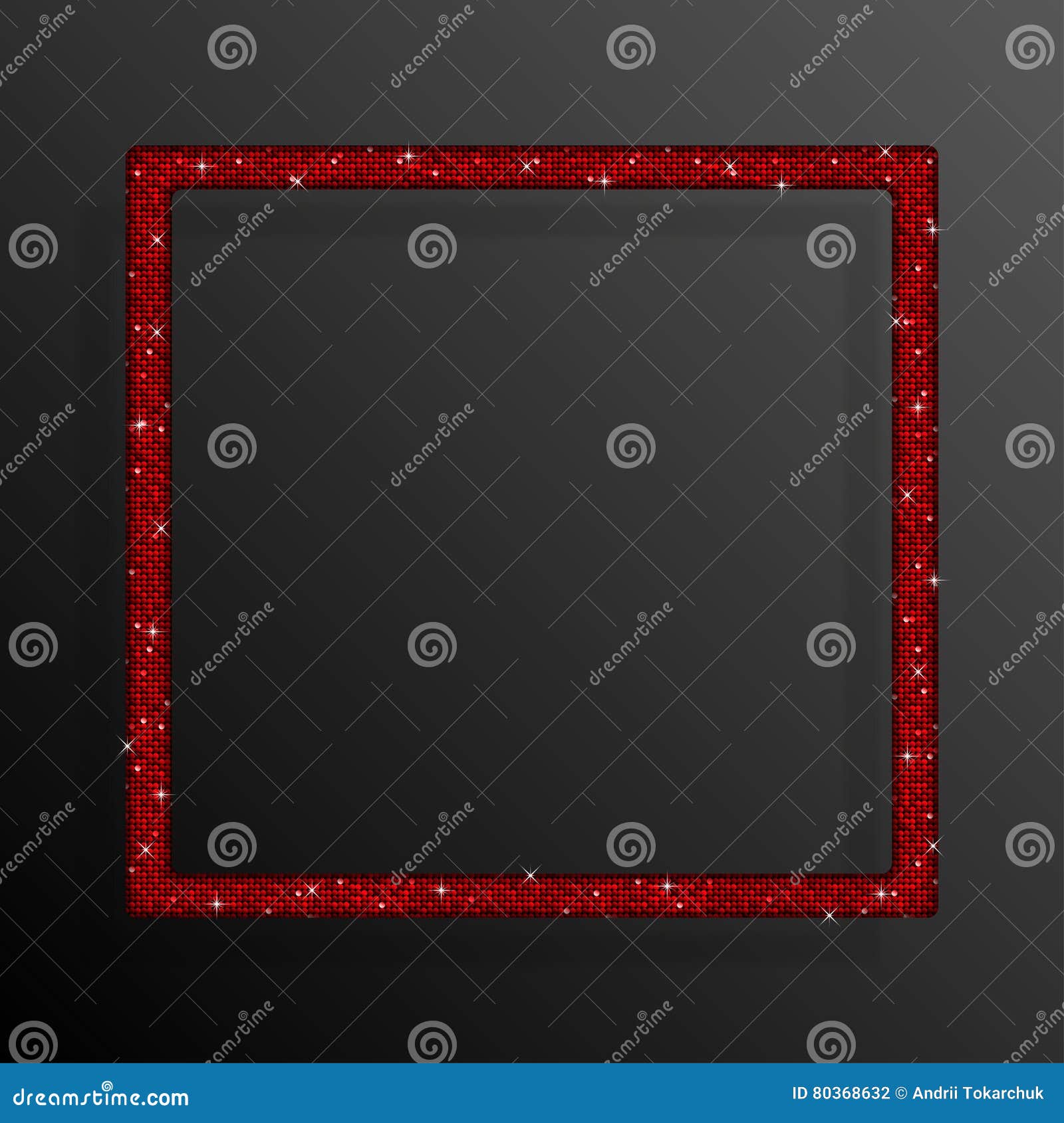 Frame Red Sequins Square. Glitter, Sparkle. Stock Vector - Illustration ...