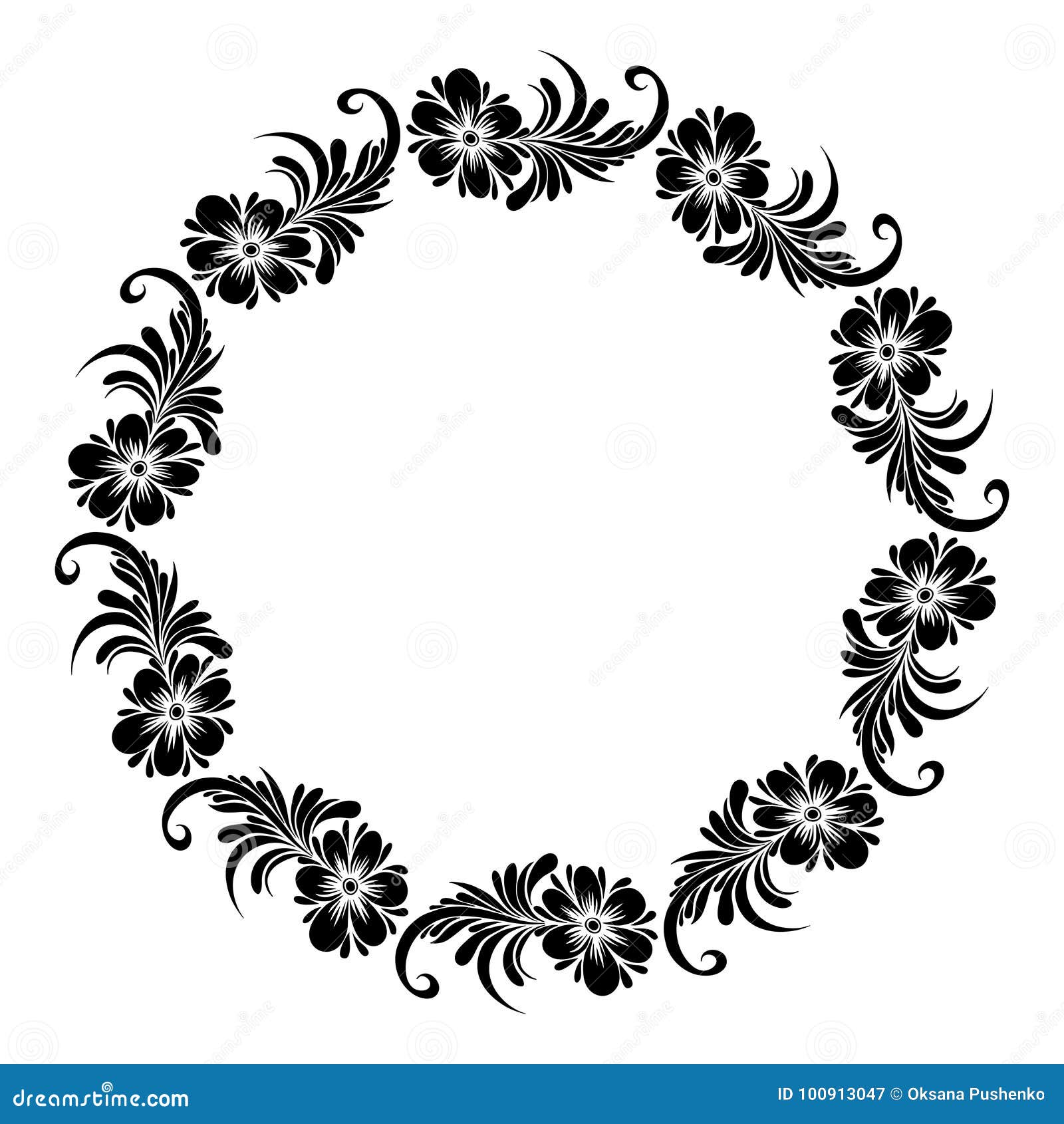 Frame redondo ilustração do vetor. Ilustração de quadro - 100913047