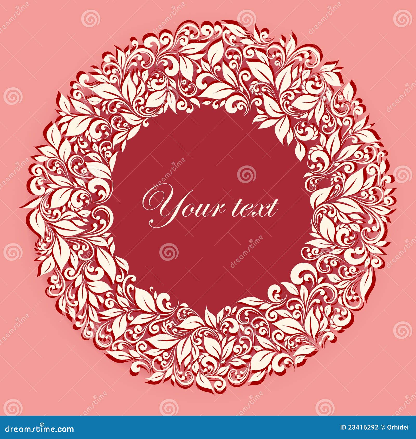 Frame redondo ilustração do vetor. Ilustração de ornamento - 23416292