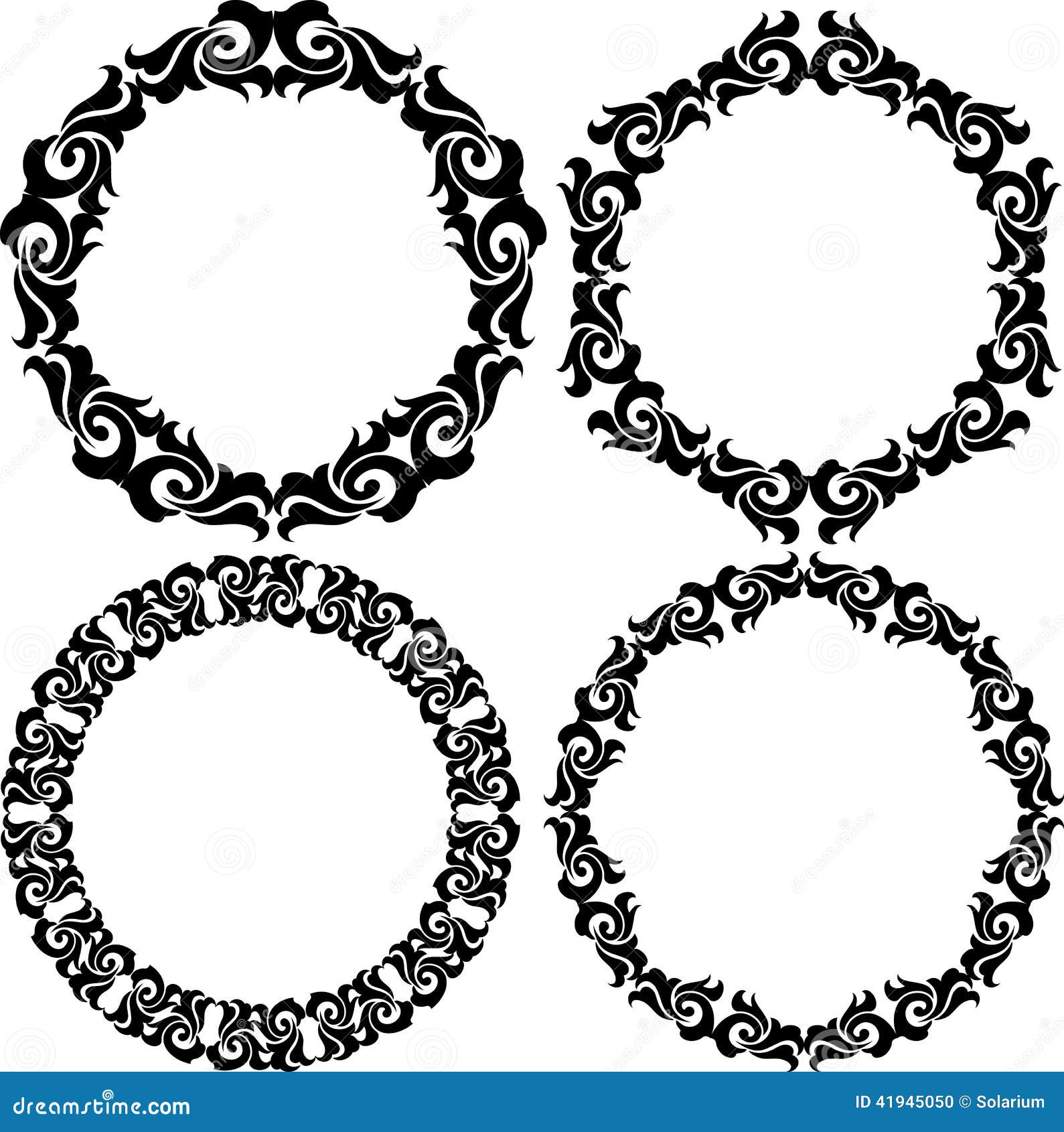 Frame redondo ilustração do vetor. Ilustração de ornato - 41945050