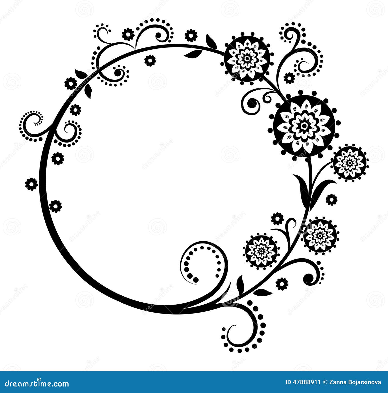 Frame redondo ilustração do vetor. Ilustração de elemento - 47888911