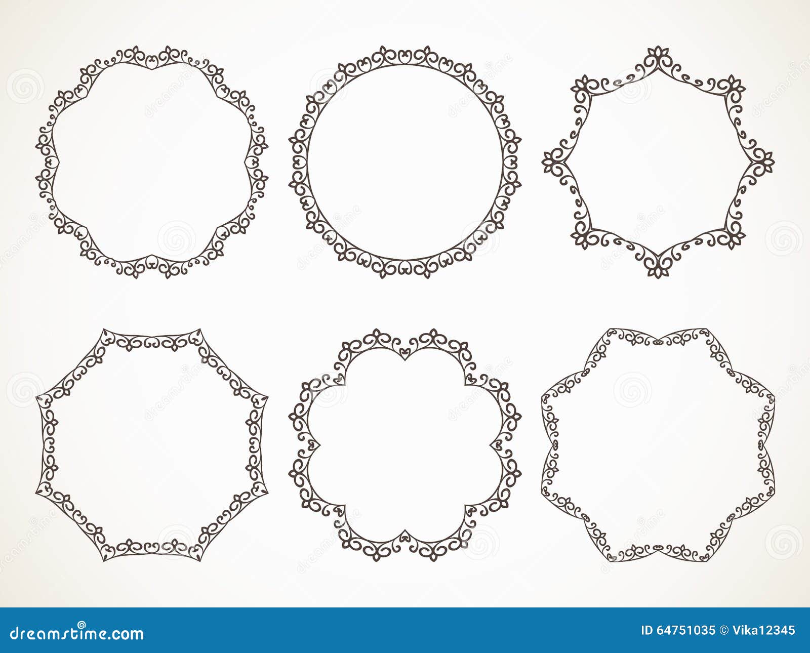 Frame redondo ilustração do vetor. Ilustração de redondo - 64751035