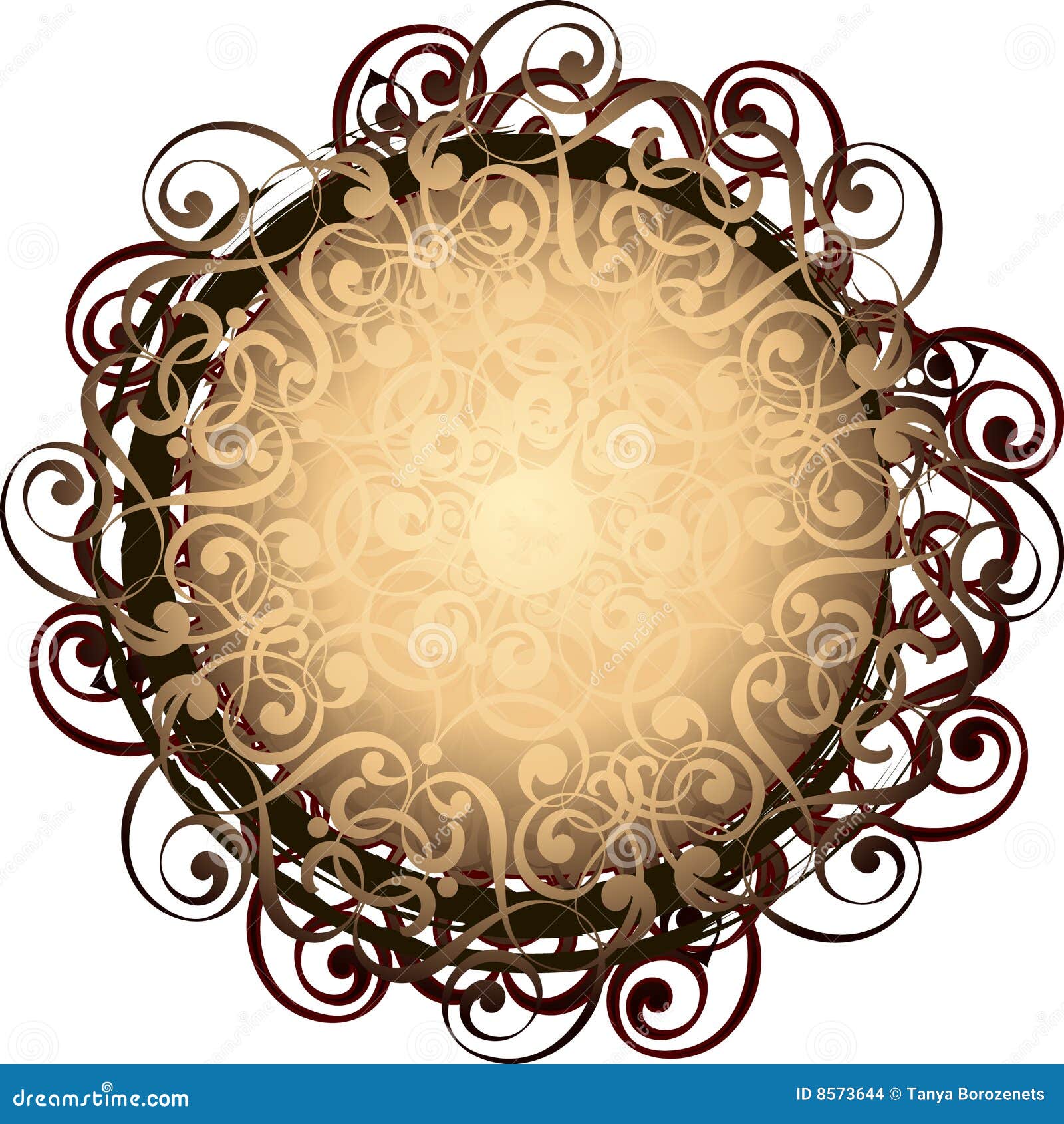 Frame redondo ilustração do vetor. Ilustração de escuro - 8573644