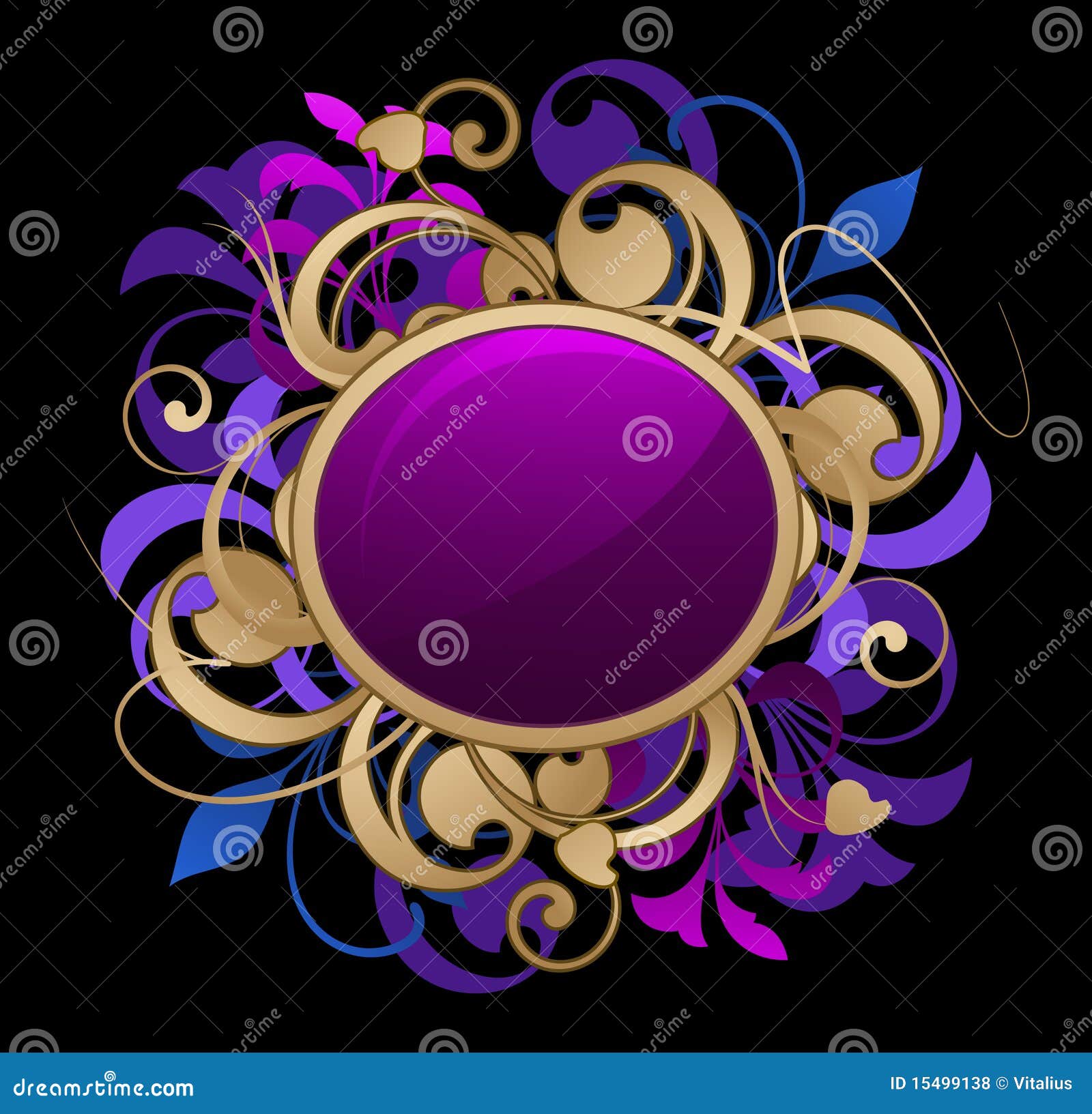 Frame Redondo Com Elementos Do Projeto Ilustração do Vetor - Ilustração ...