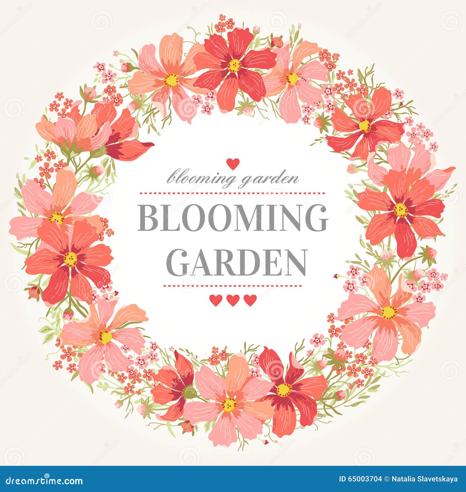 Frame redondo com flores ilustração do vetor. Ilustração de bonito ...