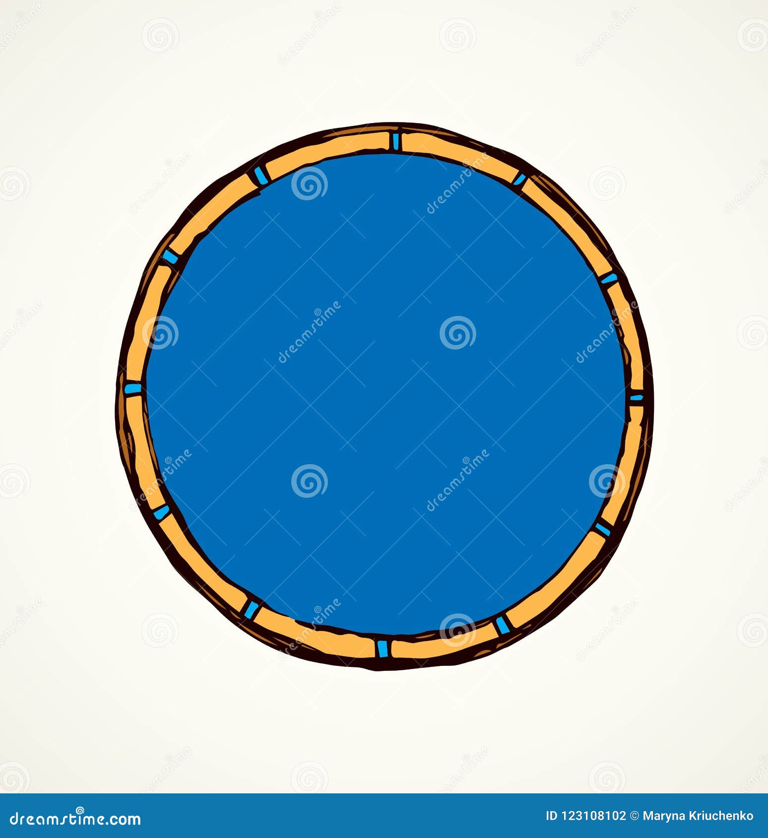 Frame Redondo Desenho Do Vetor Ilustração do Vetor - Ilustração de fita ...