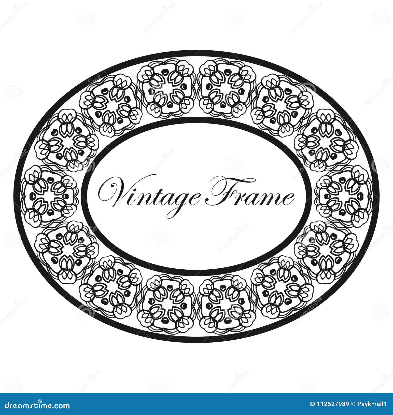 Frame redondo do vintage ilustração do vetor. Ilustração de fundo ...