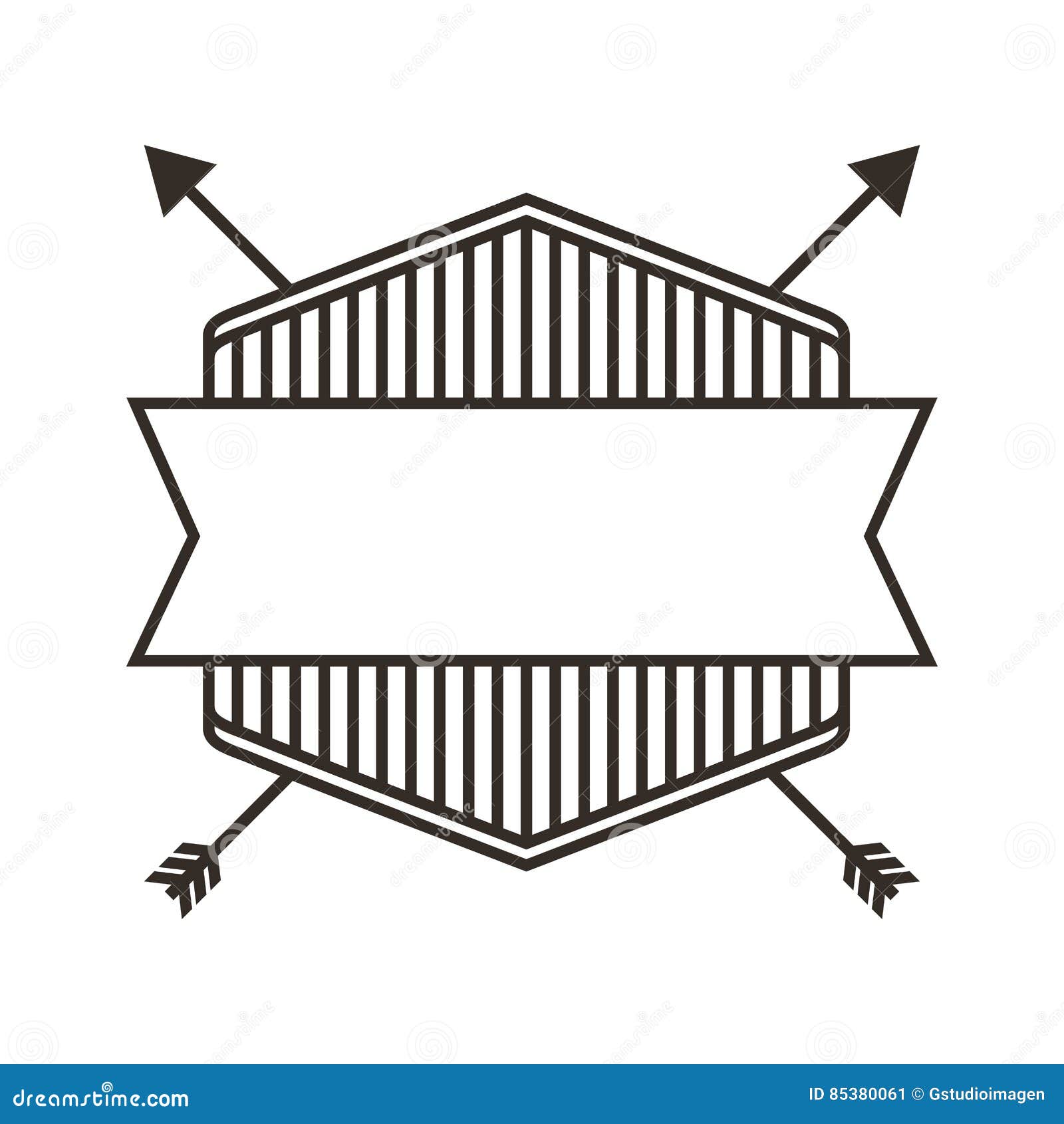 Frame retro with arrows stock vector. Illustration of card - 85380061