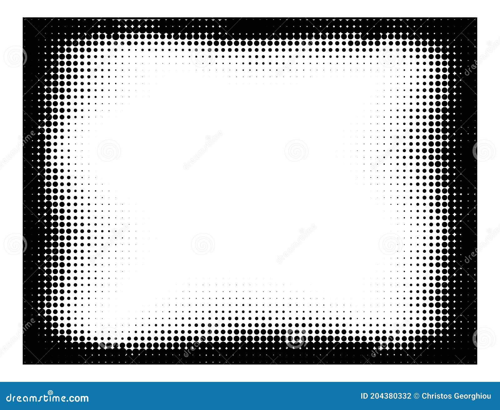 Retro Pop Art Half Tone Border Background Frame Stock Vector ...