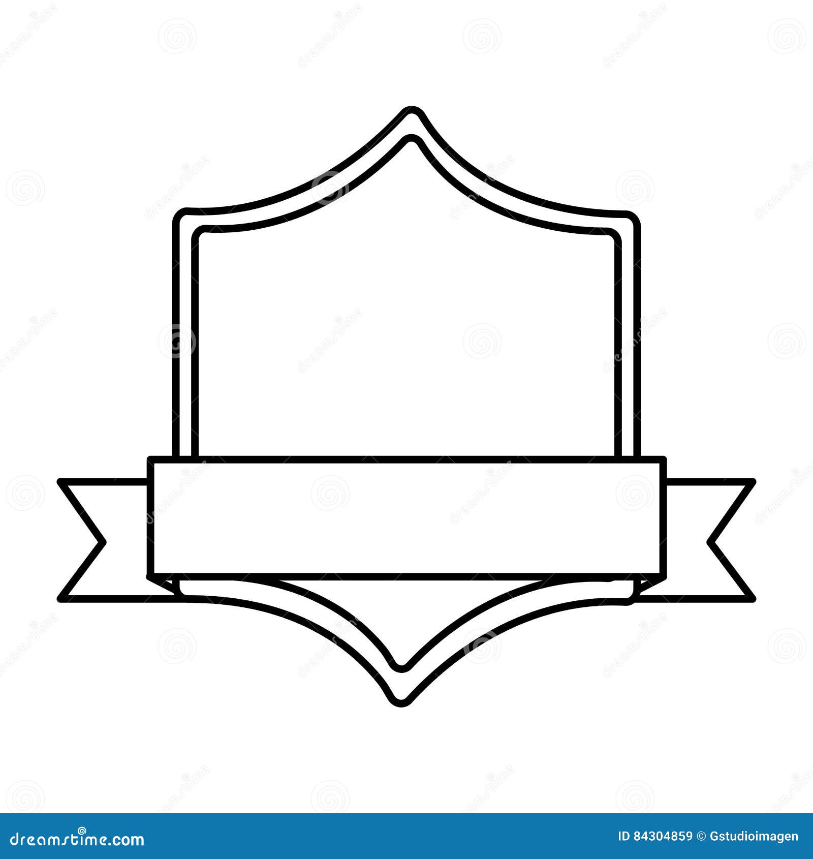 Frame with Ribbon Decorative Stock Illustration - Illustration of ...