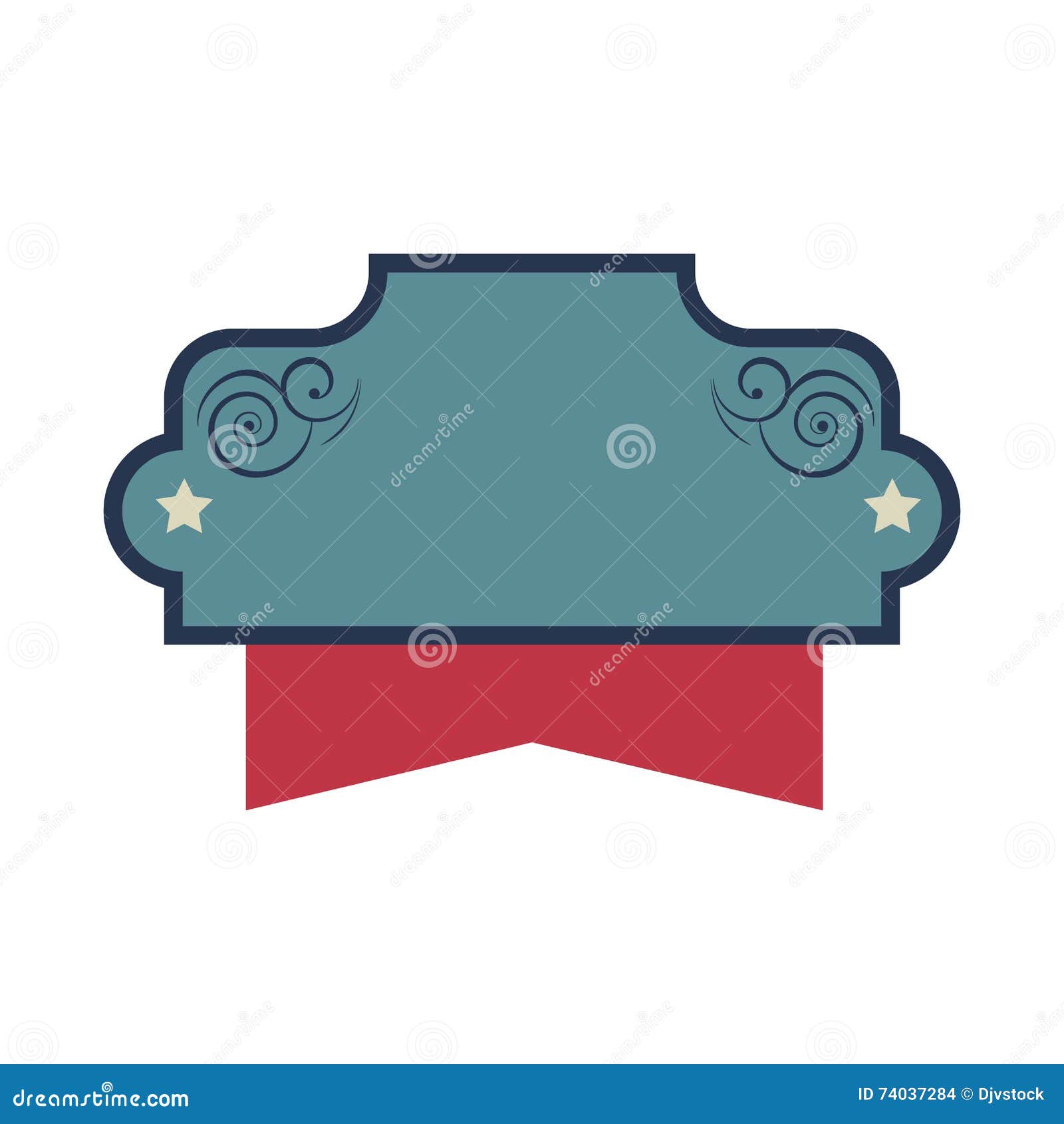 Frame with Ribbon Icon. Label and Banner Design. Vector Graphic Stock ...