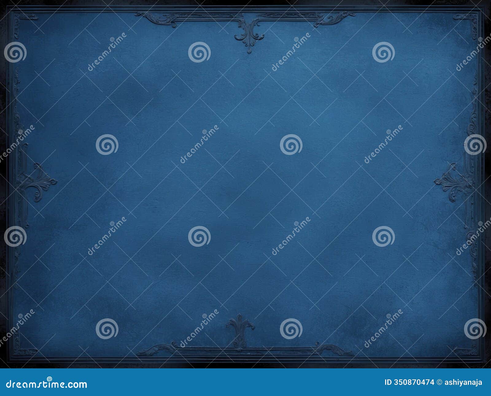 Frame Rich Solid Blue Background with a Subtle Borders Stock ...