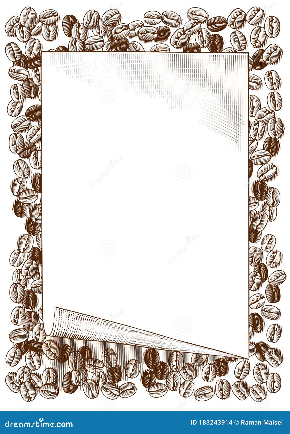 Frame with Roasted Coffee Beans Stock Vector - Illustration of aromatic ...