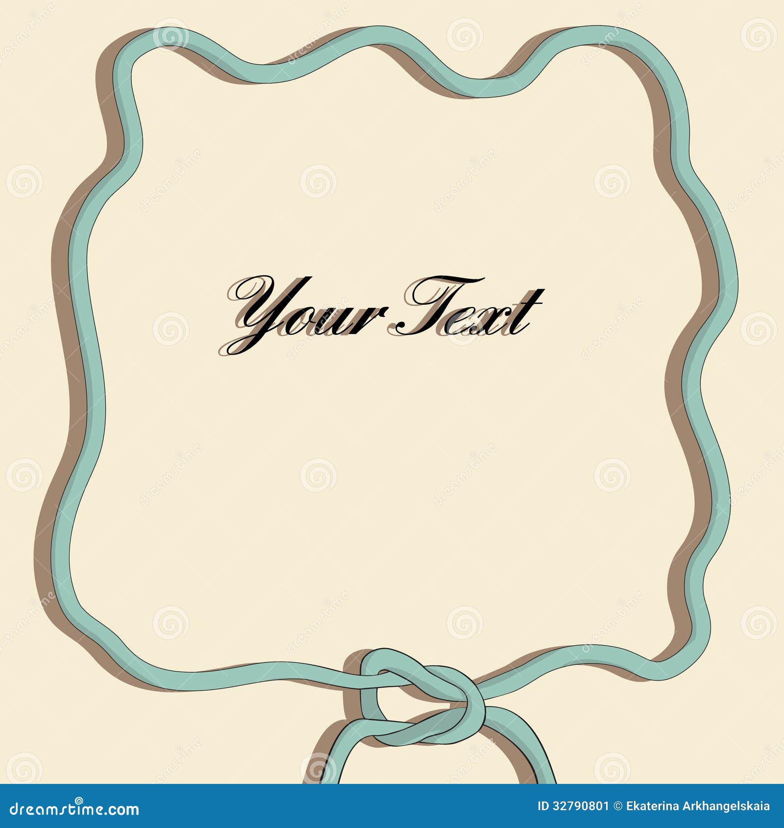 Frame of rope with knot stock vector. Illustration of bowline - 32790801