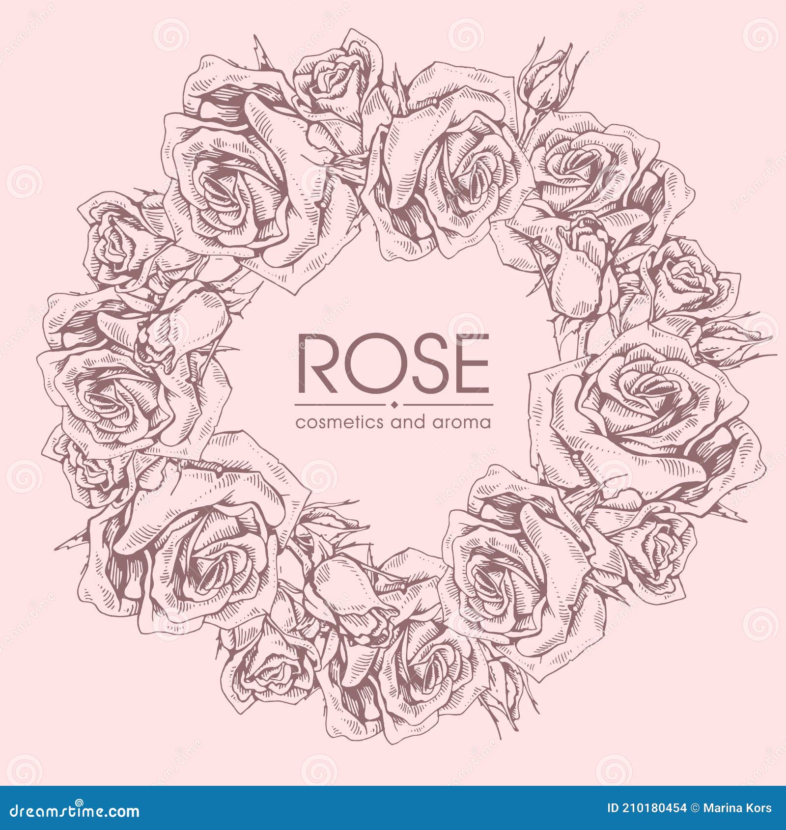 Frame with Roses . Detailed Hand-drawn Sketches, Vector Stock Vector ...