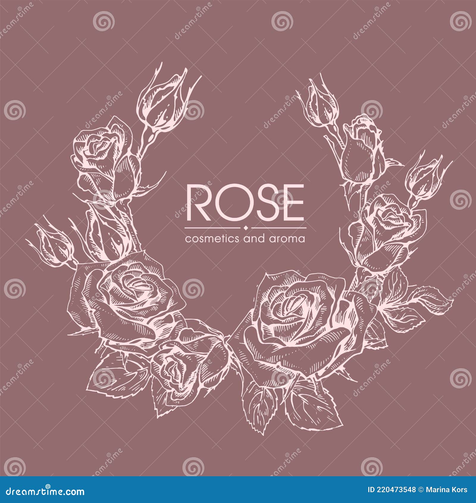 Frame with Roses . Detailed Hand-drawn Sketches, Vector Stock Vector ...