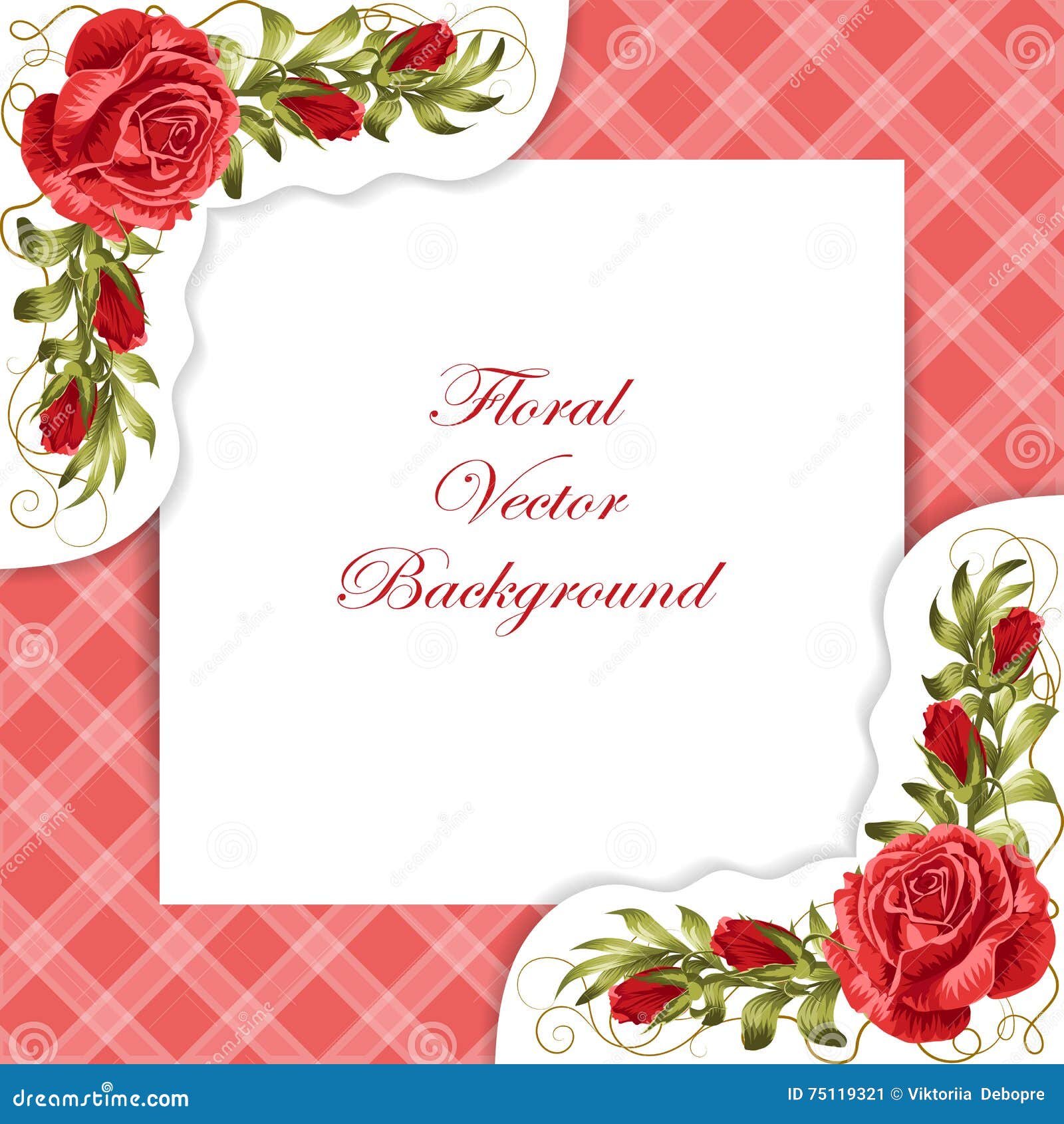 Frame with Roses and Leaves. Stock Vector - Illustration of line ...