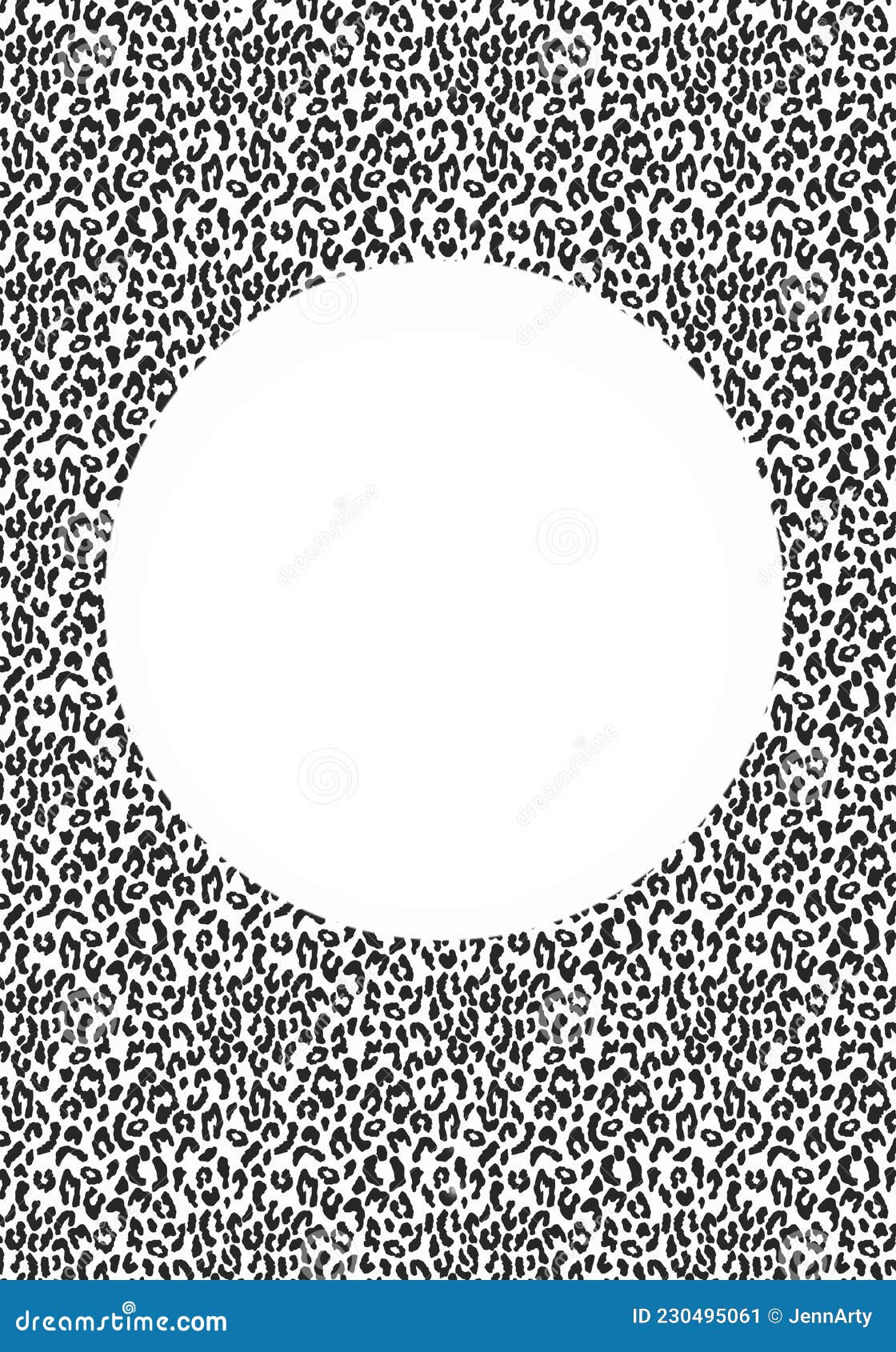 Frame is Round on Background of Leopard Color Stock Illustration ...