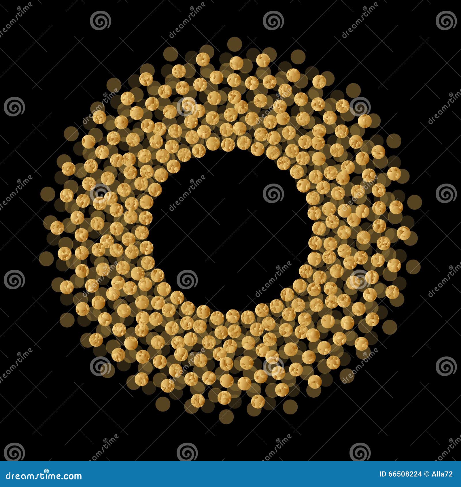 Frame with Round Elements with Place for Your Text Stock Vector ...