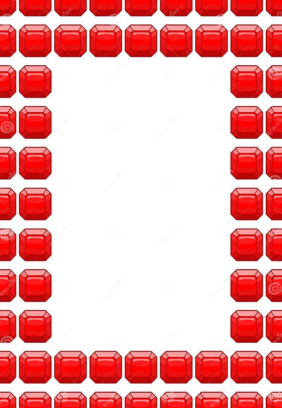 Frame of Rubies. Red Box with Space for Text Stock Vector ...