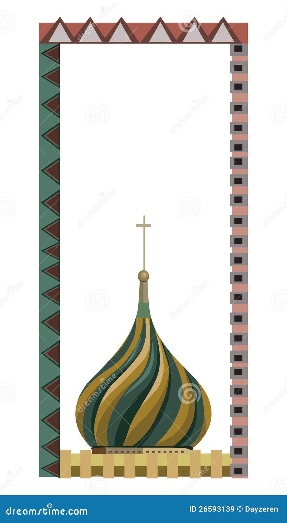 Frame with Russian Dome stock vector. Illustration of decorative - 26593139