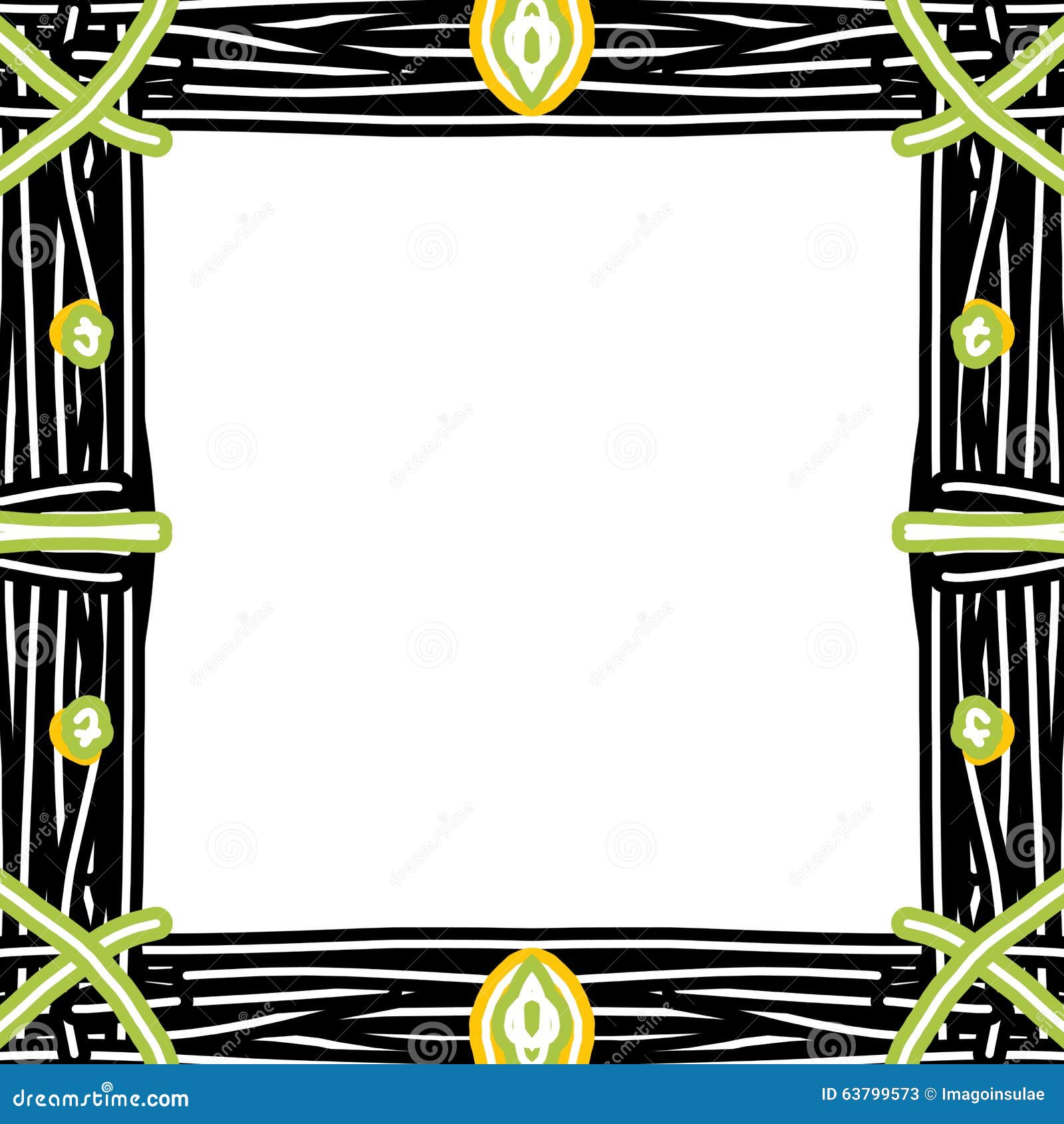 Frame in rustic style stock illustration. Illustration of stylized ...