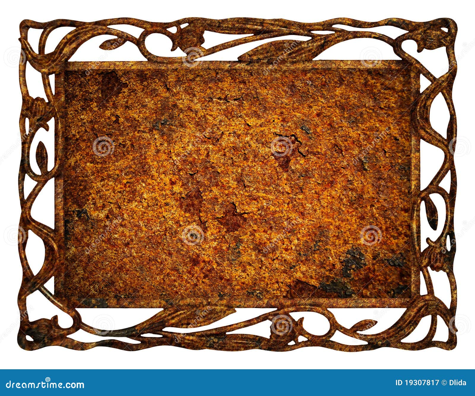 Frame of rusty isolated stock image. Image of corroded - 19307817