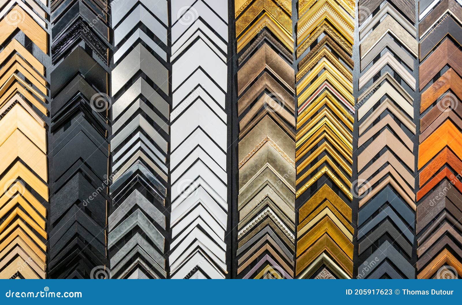 Frame Samples in Framing Shop Stock Image - Image of shop, colour ...