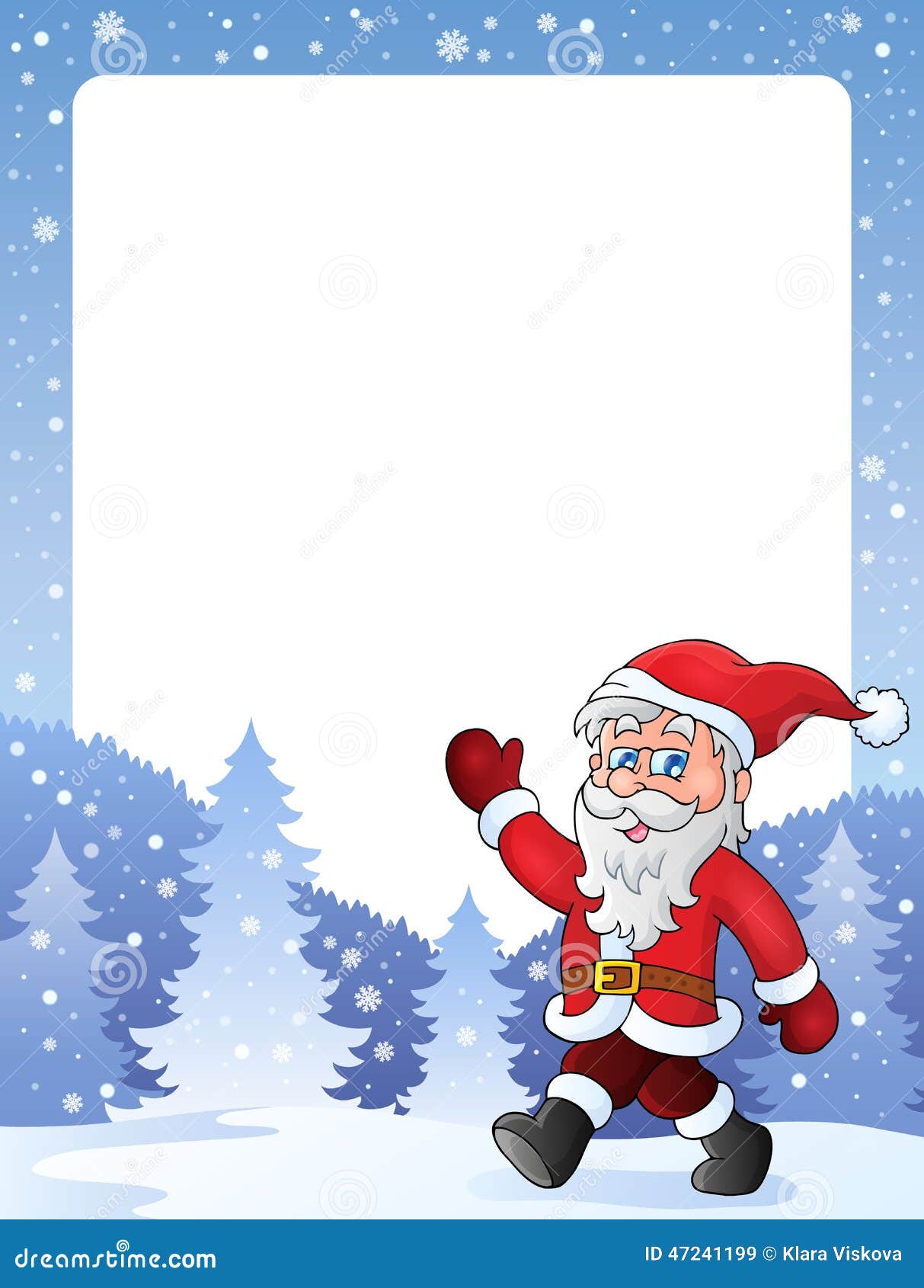 Frame with Santa Claus Theme 2 Stock Vector - Illustration of snowing ...