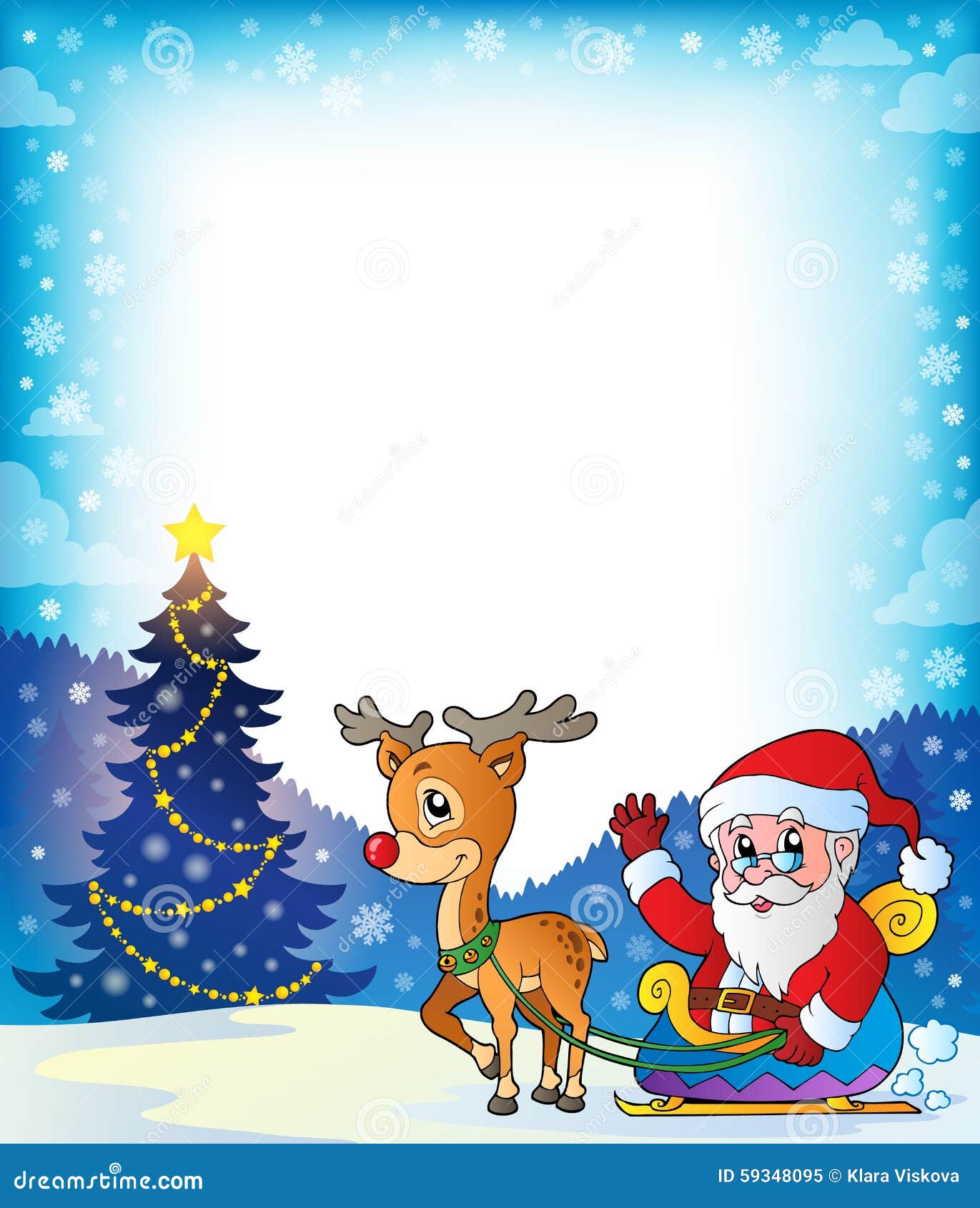 Frame with Santa Claus Theme 7 Stock Vector - Illustration of bells ...